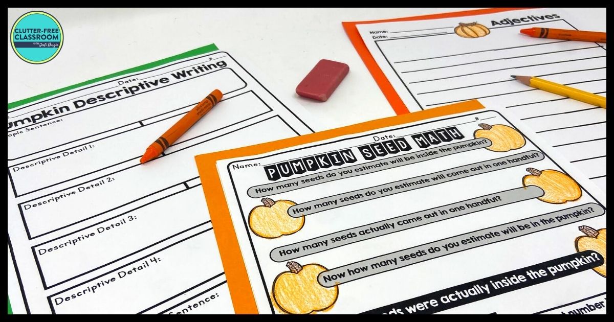 Free Printable Pumpkin Activities for Elementary Teachers in 2025 ...