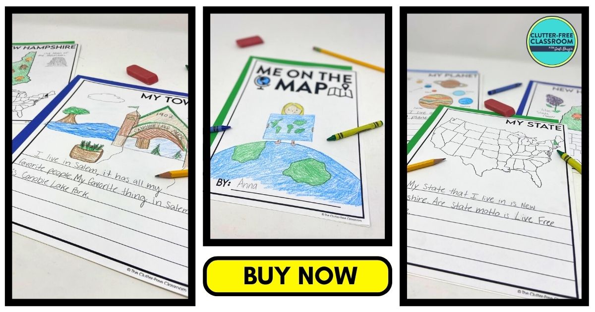 Me on the Map Activities and Printables for Elementary Teachers - 2024 ...