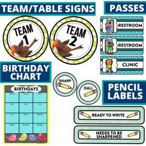 Bird Classroom Theme Ideas | Clutter-Free Classroom | by Jodi Durgin