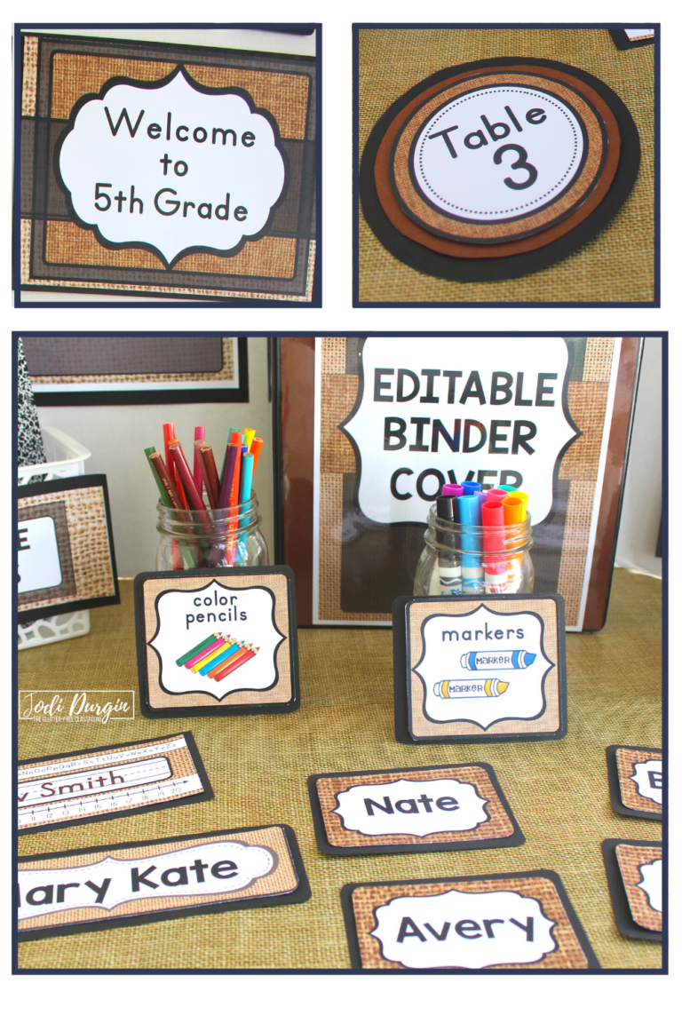 Burlap Classroom Theme Decor - Clutter-Free Classroom | by Jodi Durgin