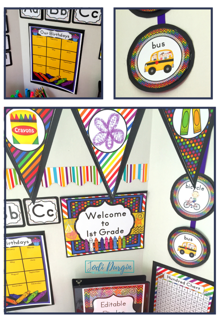 Crayons Classroom Theme Ideas | Clutter-Free Classroom | by Jodi Durgin