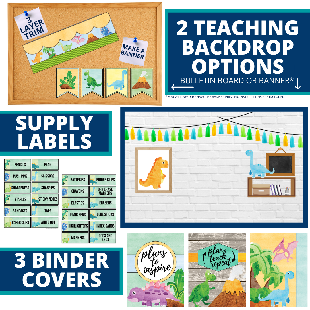 Dinosaur Themed Classroom Ideas - Clutter-Free Classroom | by Jodi Durgin