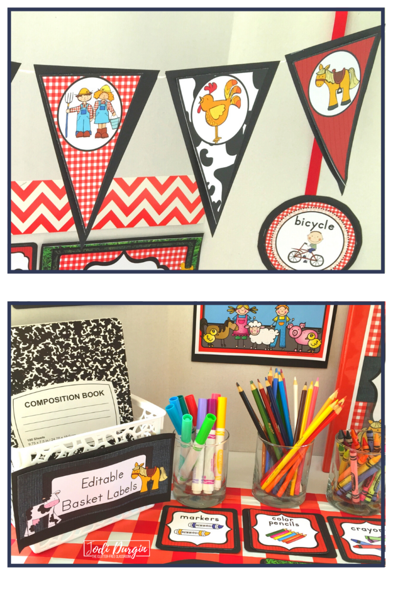 Farm Classroom Theme Ideas | Clutter-Free Classroom | by Jodi Durgin