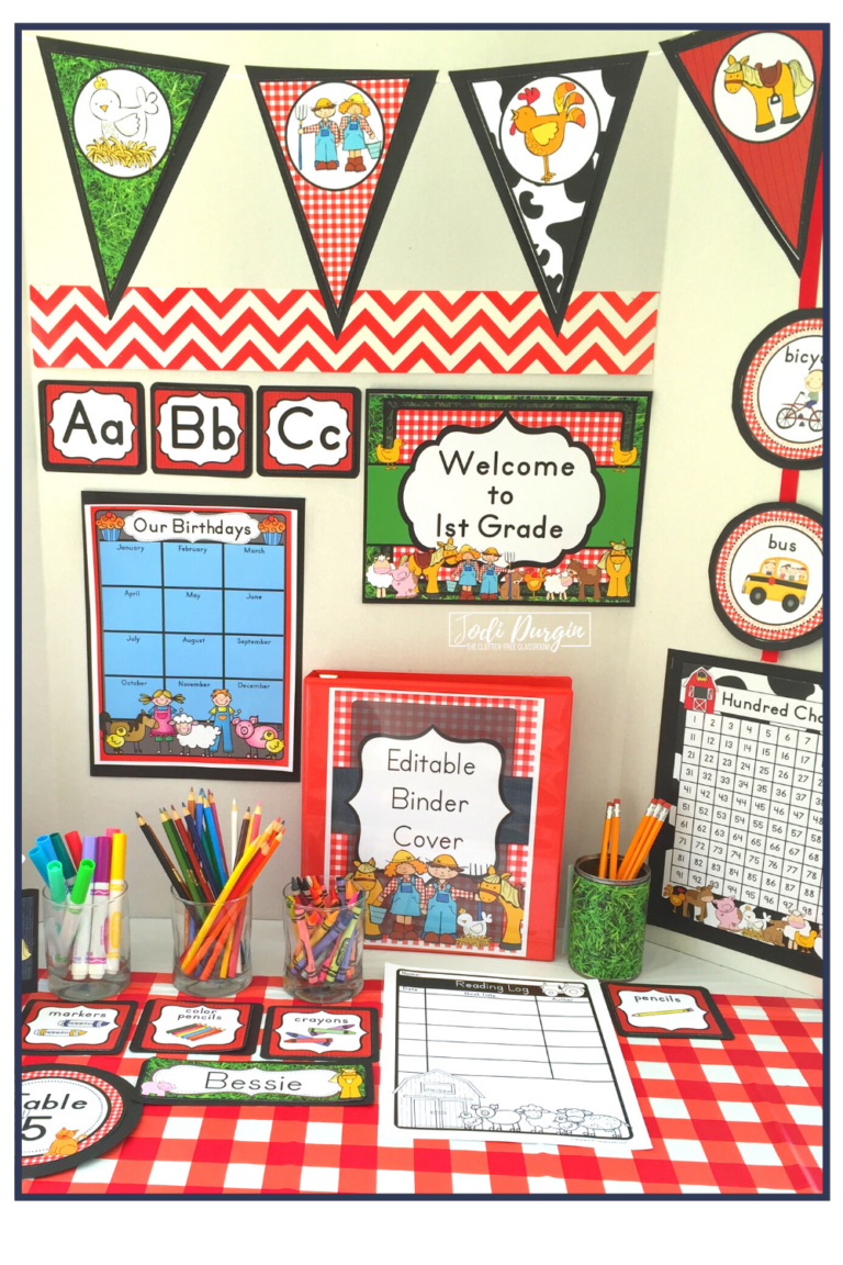 Farm Classroom Theme Ideas | Clutter-Free Classroom | by Jodi Durgin
