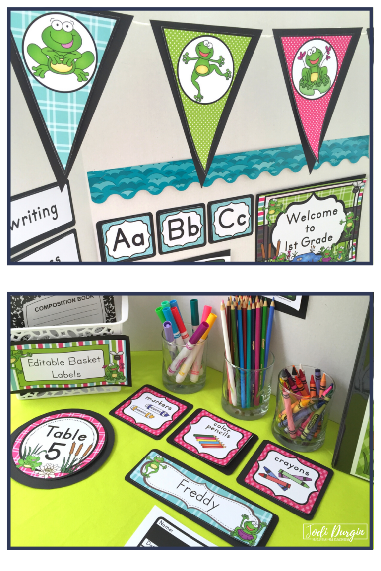 Frog Classroom Theme Ideas | Clutter-Free Classroom | by Jodi Durgin