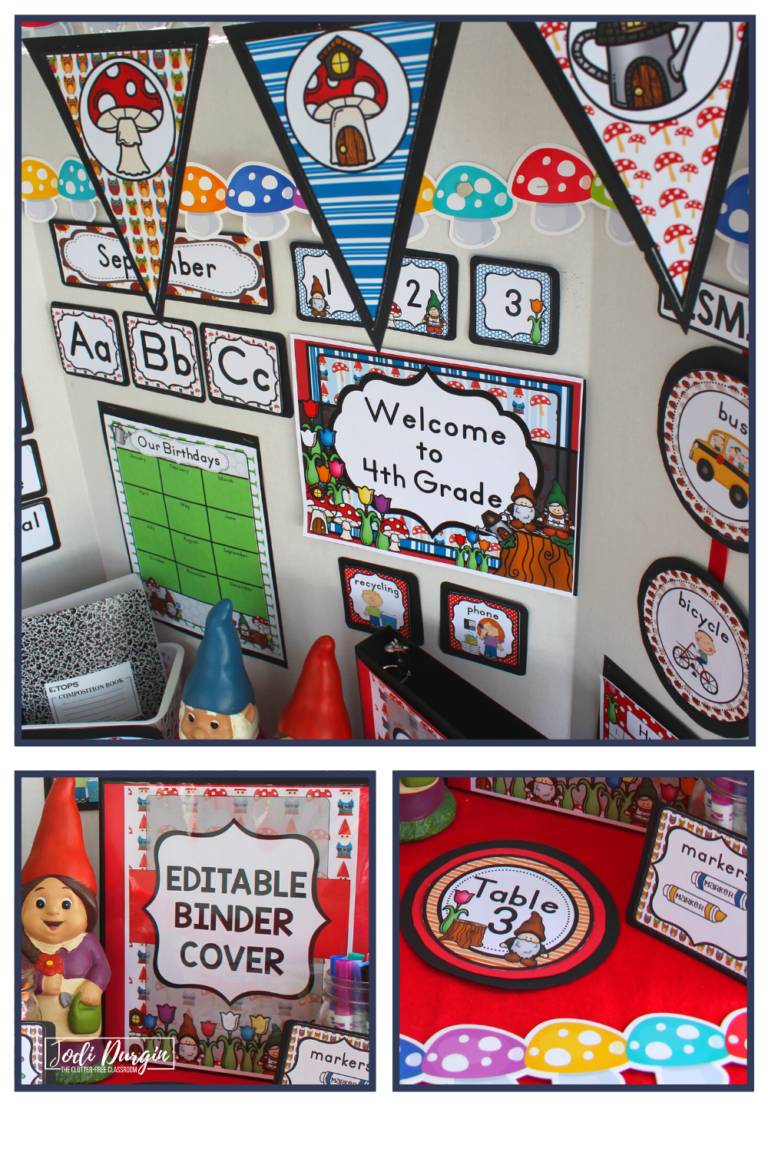 Gnomes Classroom Theme Ideas | Clutter-Free Classroom | by Jodi Durgin