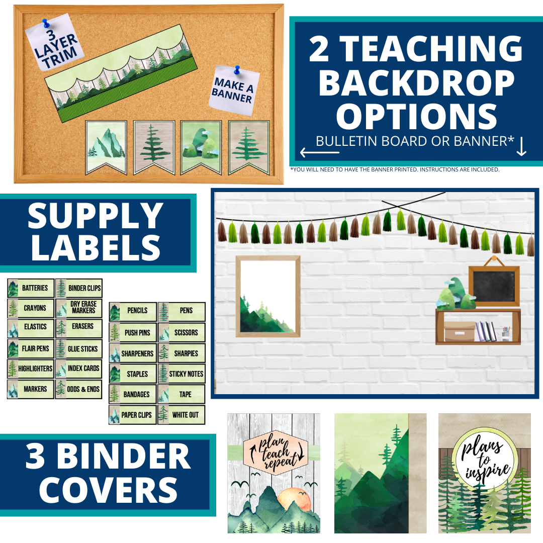 Mountains Classroom Theme Ideas - Clutter-Free Classroom | by Jodi Durgin