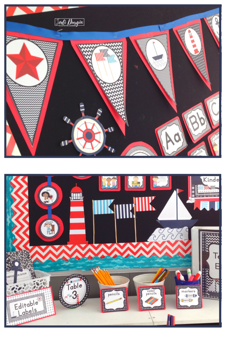 Nautical Classroom Theme Ideas - Clutter-Free Classroom | by Jodi Durgin