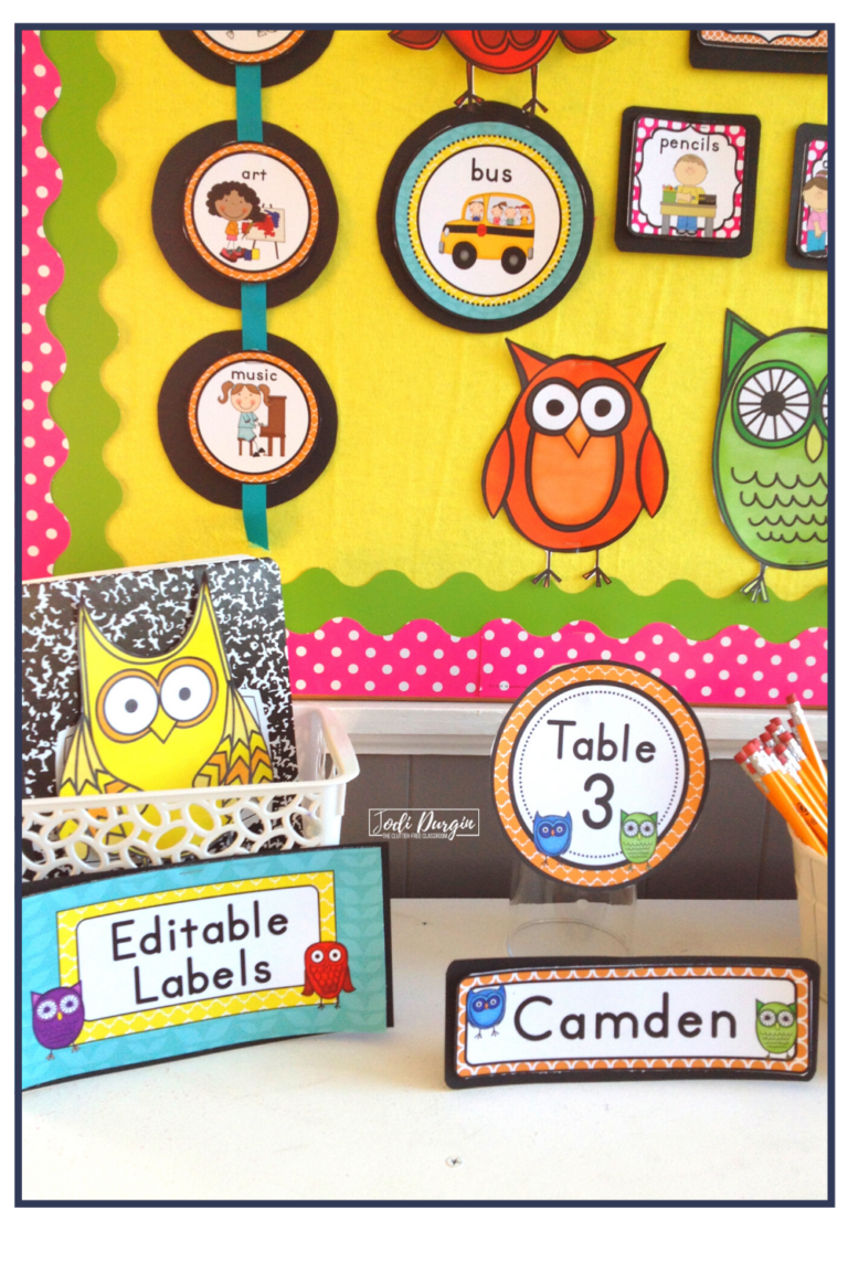 Owl Classroom Theme Ideas - Clutter-Free Classroom | by Jodi Durgin