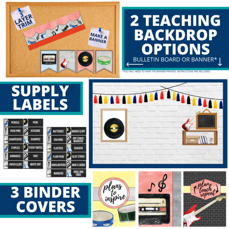 Rock and Roll Classroom Theme Ideas | Clutter-Free Classroom | by Jodi ...