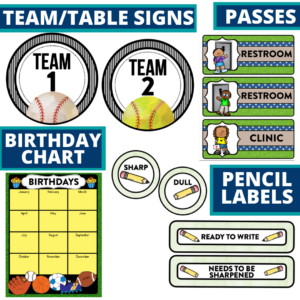 Sports Classroom Theme Ideas | Clutter-Free Classroom | by Jodi Durgin