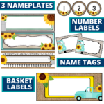 Sunflower Classroom Theme Ideas - Clutter-Free Classroom | by Jodi Durgin