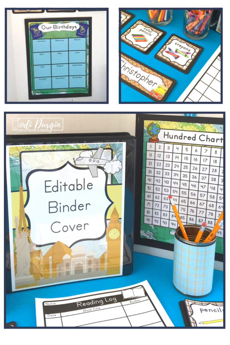 Travel Classroom Theme Ideas | Clutter-Free Classroom | by Jodi Durgin
