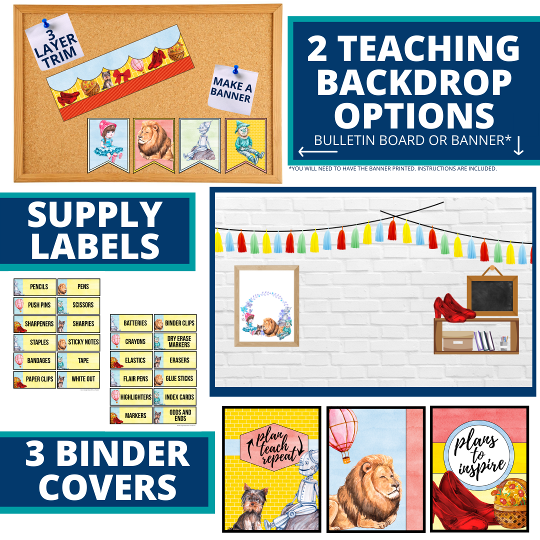 Wizard of Oz Classroom Theme Ideas | Clutter-Free Classroom | by Jodi ...