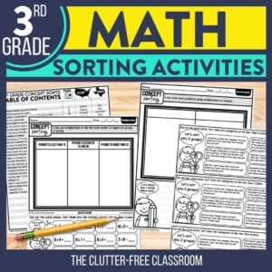 Math Sorting Activity Ideas for 1st, 2nd and 3rd Grade Teachers ...