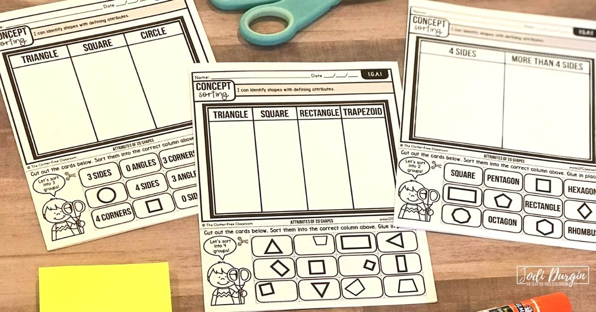 Math Sorting Activity Ideas for 1st, 2nd and 3rd Grade Teachers ...