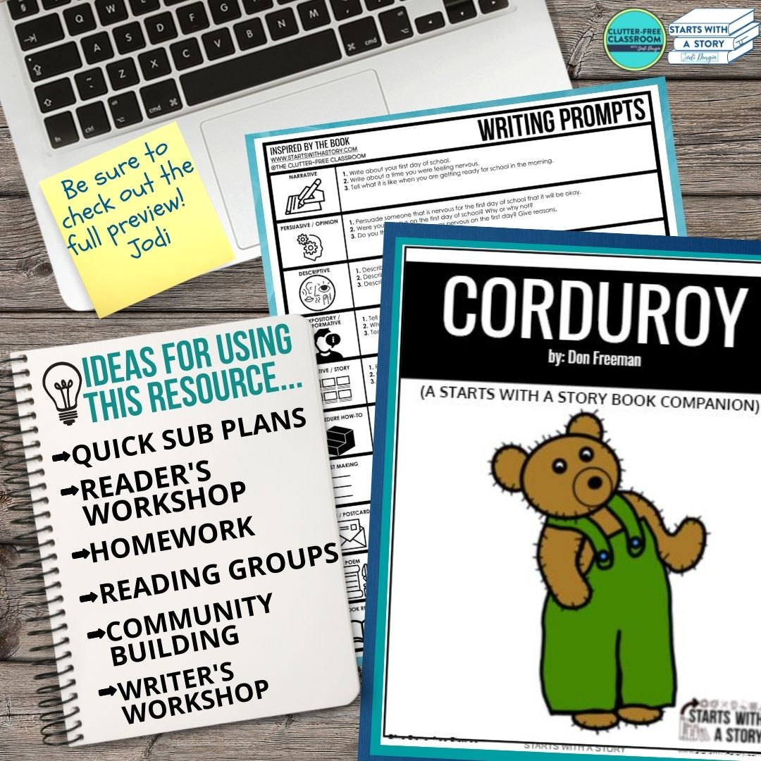 Corduroy Activities and Lesson Plans for 2025 - Teaching with Jodi ...