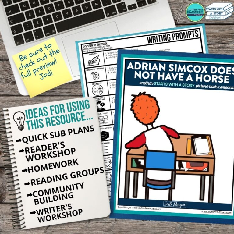 Adrian Simcox Does Not Have a Horse Activities and Lesson Plans for ...