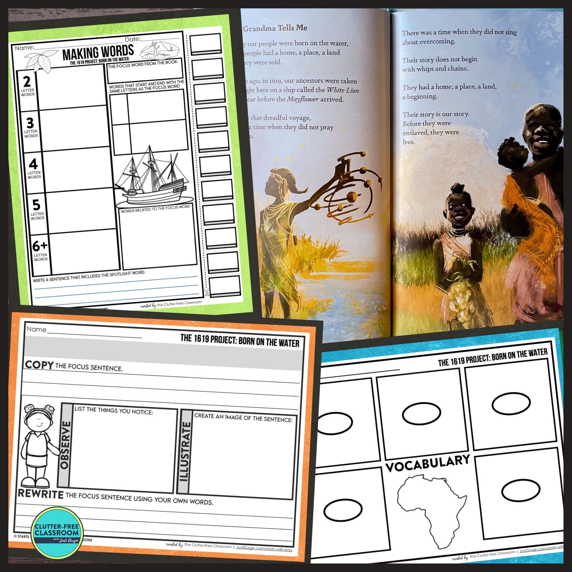 The 1619 Project: Born on the Water Activities and Lesson Plans for ...