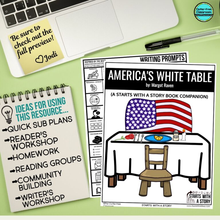 America's White Table Activities and Lesson Plans for 2025 - Teaching ...