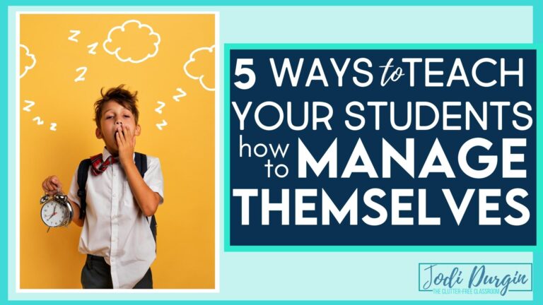 Teaching Self Management Skills in your 2024 Elementary Classroom ...