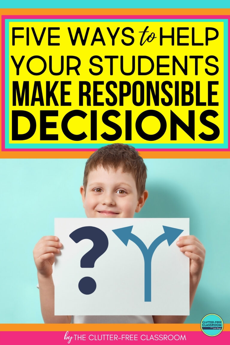 Teaching Responsible Decision Making Skills in Your Elementary ...