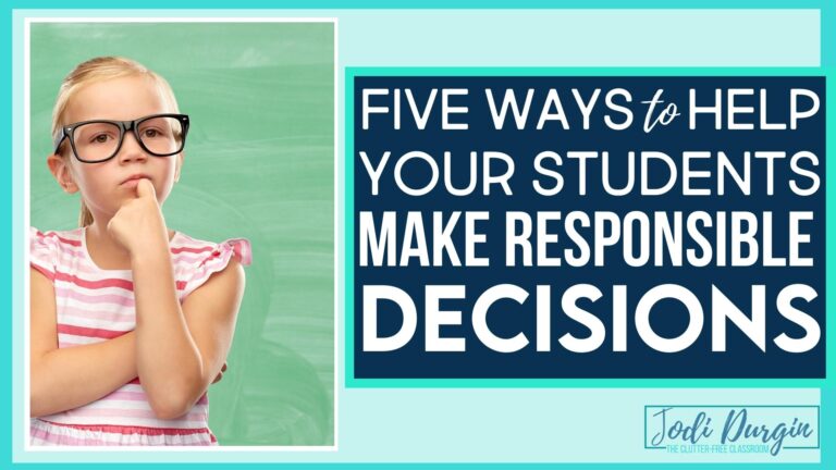 Teaching Responsible Decision Making Skills in Your Elementary ...