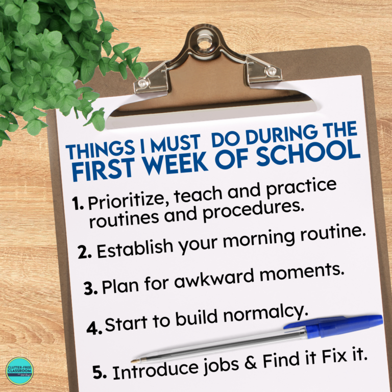Teacher Checklists: 20 Steps for Getting Ready for Back to School in ...