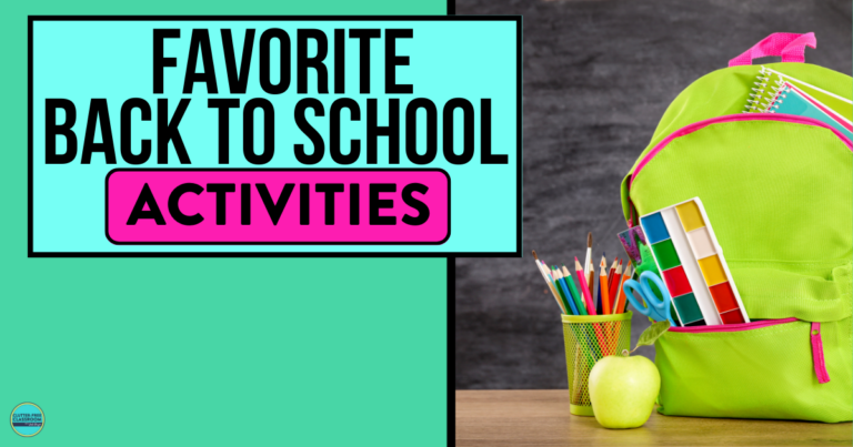 No Prep Activities for Back to School in 2026 - Teaching with Jodi ...