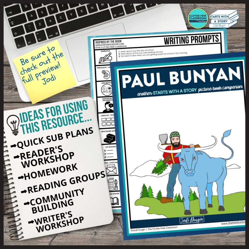 Paul Bunyan Activities and Lesson Plans for 2025 - Teaching with Jodi ...