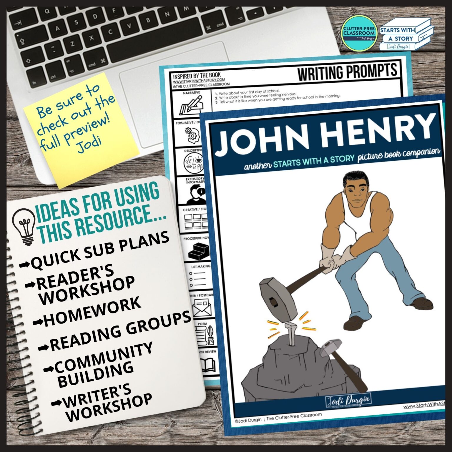 John Henry Activities and Lesson Plans for 2025 - Teaching with Jodi ...