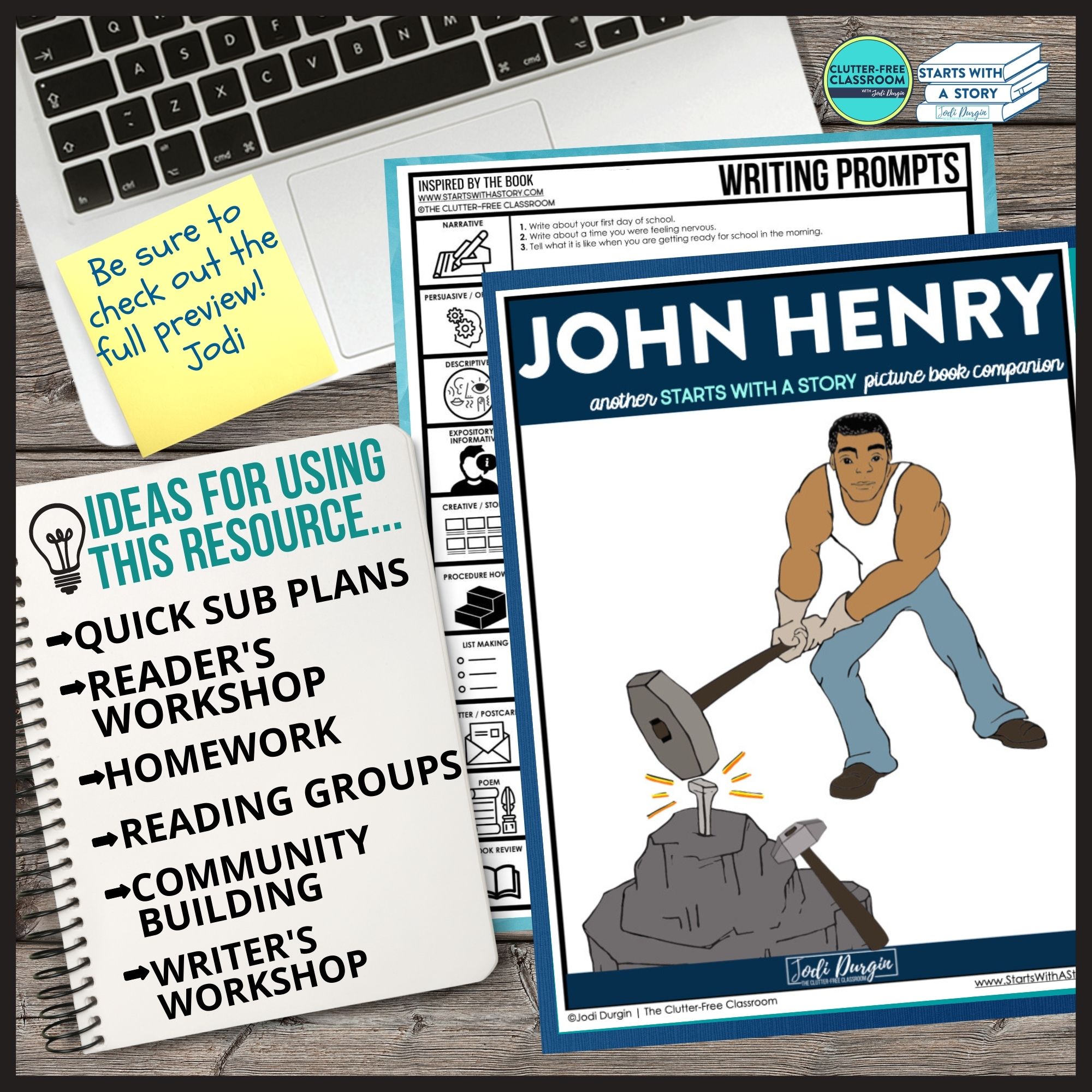 John Henry Activities and Lesson Plans for 2025 - Teaching with Jodi ...