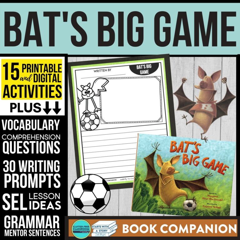 Bat's Big Game Activities and Lesson Plans for 2023 - Clutter-Free ...