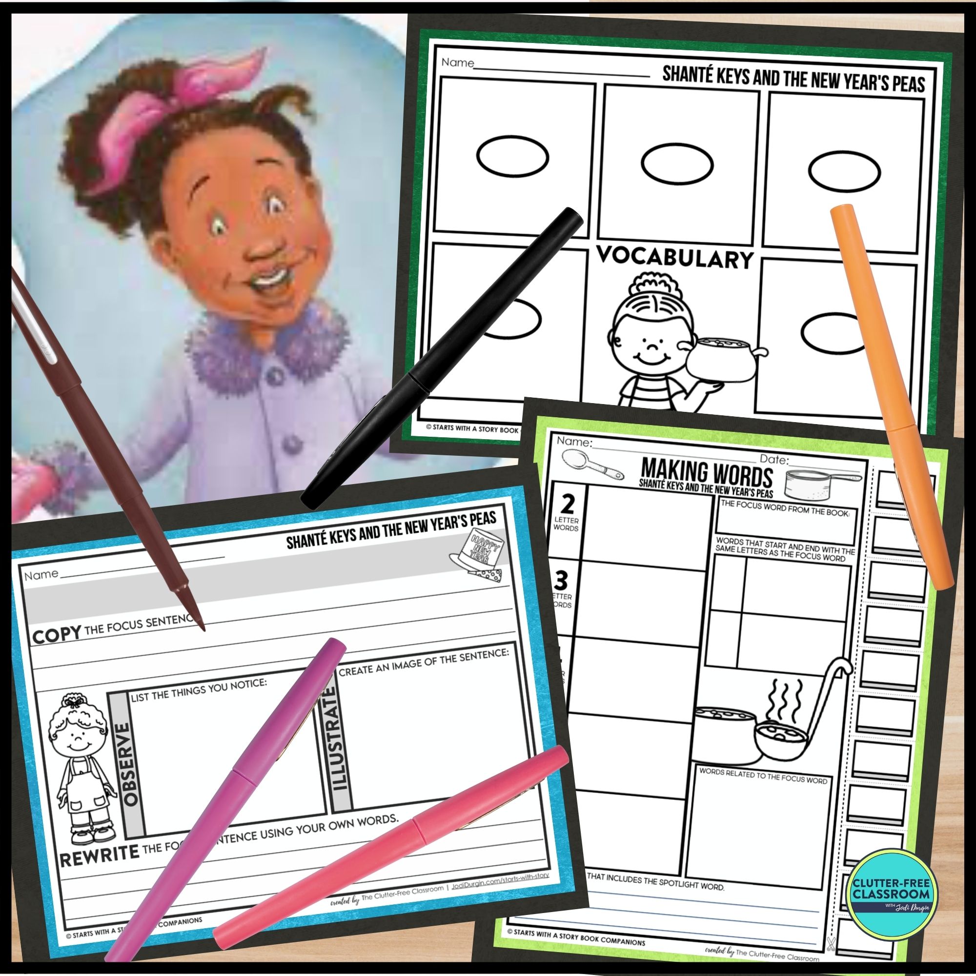 Shanté Keys and the New Year's Peas Activities and Lesson Plans for ...