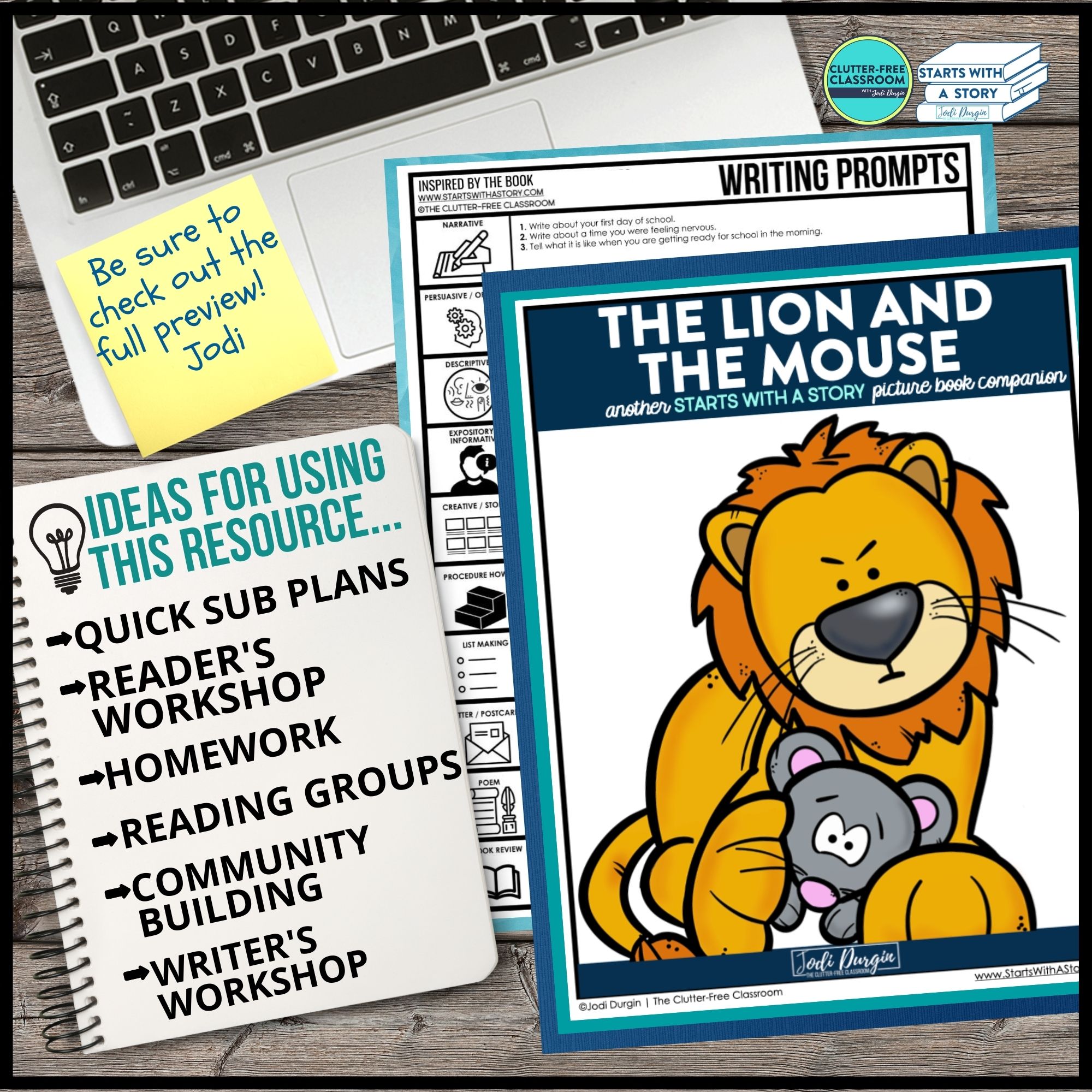 The Lion and the Mouse Activities and Lesson Plans for 2025 - Teaching with Jodi Durgin and Company