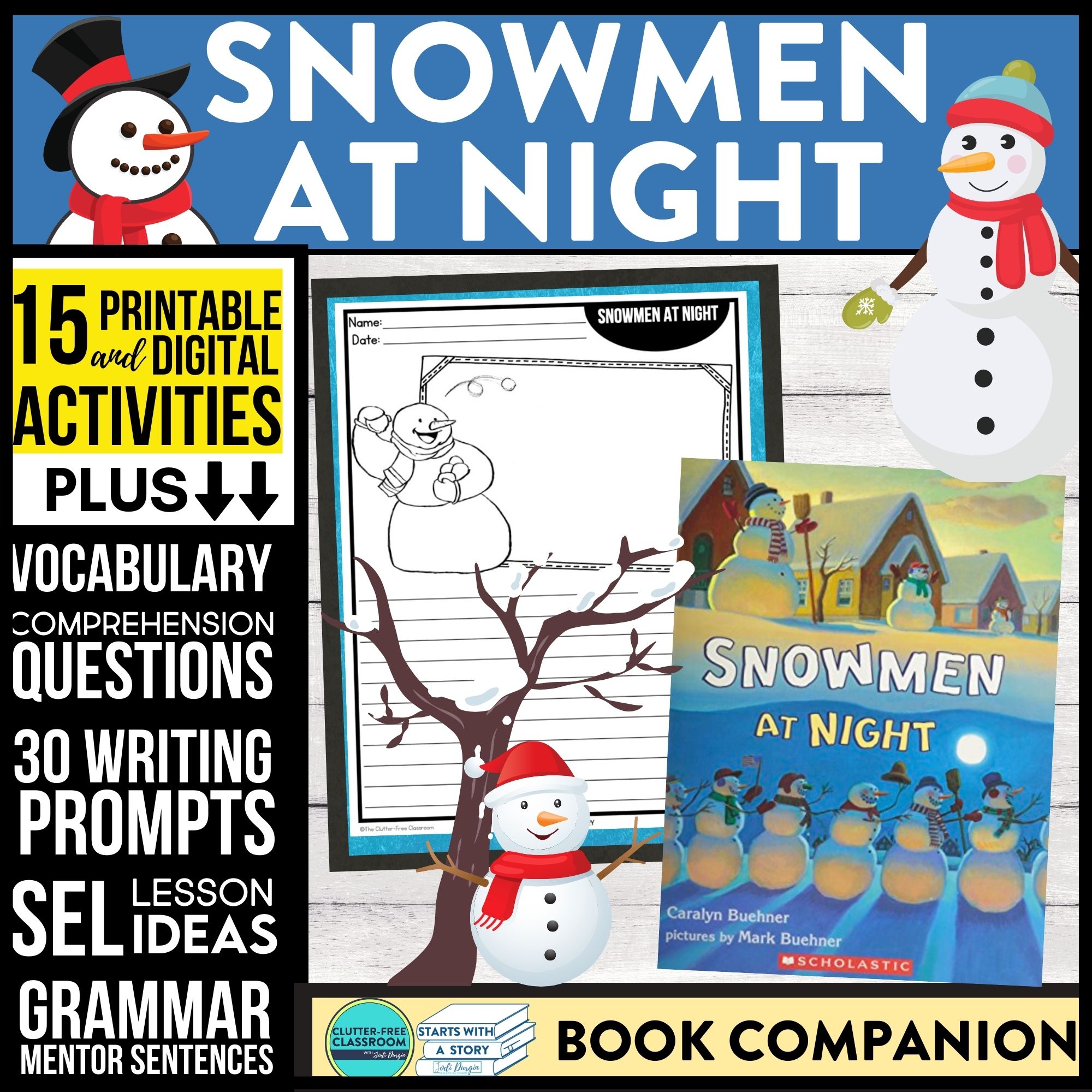 Snowmen Activities, Read Alouds and Crafts for Elementary Students in ...