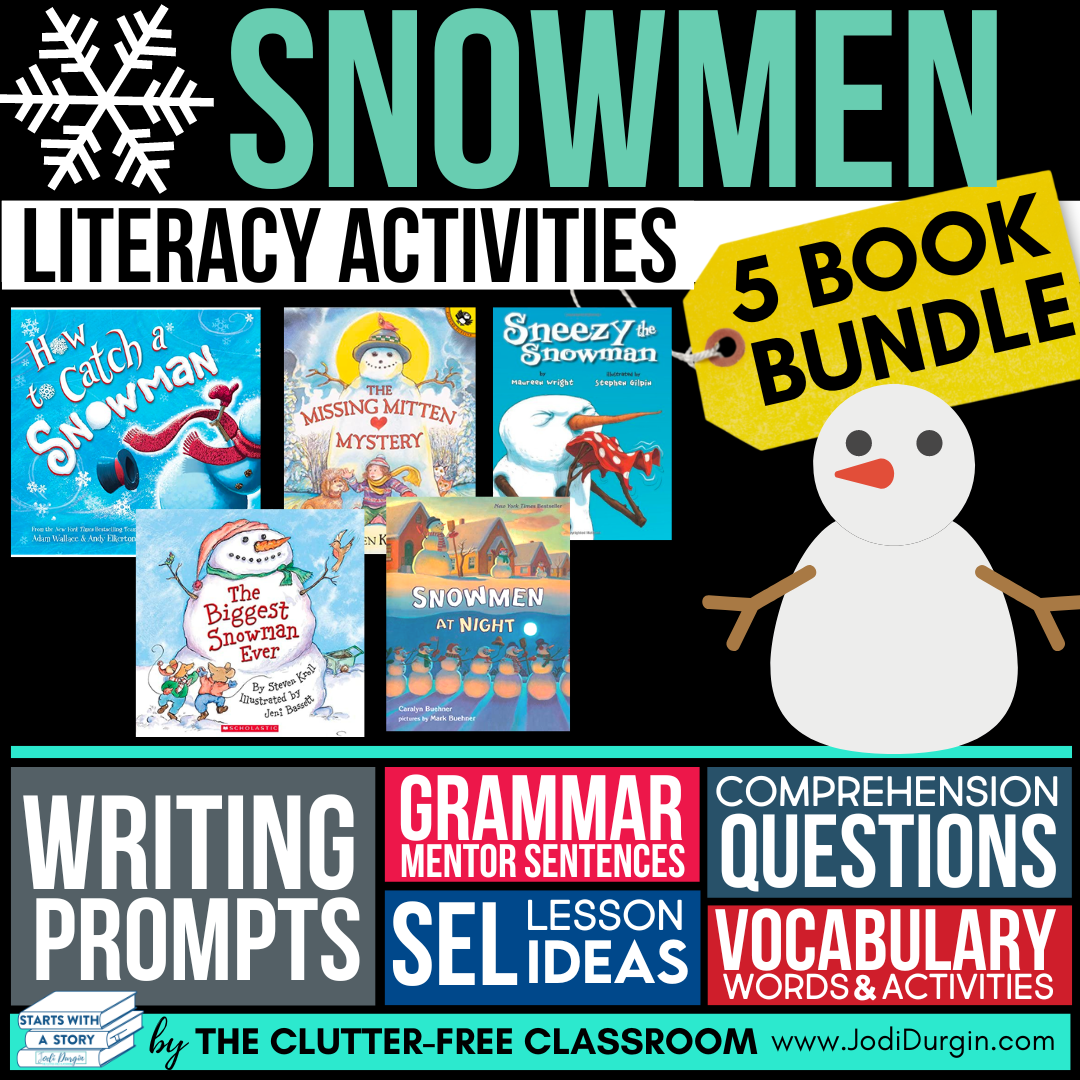 Snowmen Activities, Read Alouds and Crafts for Elementary Students in ...