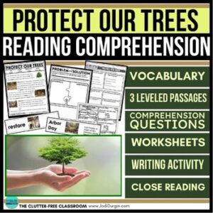 Arbor Day Reading Comprehension Activities for 2nd, 3rd, and 4th Grade ...
