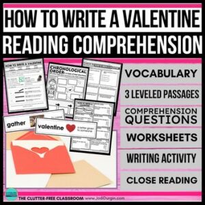 Valentine's Day Reading Comprehension Activities for 2nd, 3rd, and 4th ...