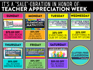 Teacher Appreciation Week Activities for 2024 - Clutter-Free Classroom ...