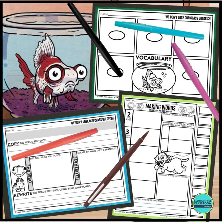 We Don't Lose Our Class Goldfish Activities and Lesson Plans for 2025 ...