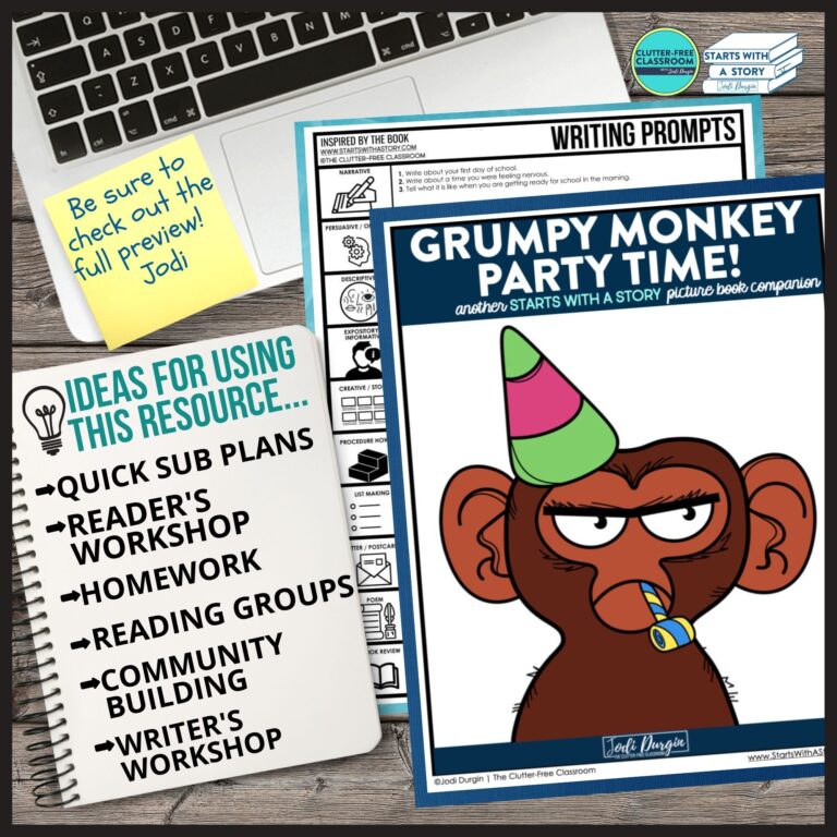 Grumpy Monkey Party Time! Activities and Lesson Plans for 2025 ...