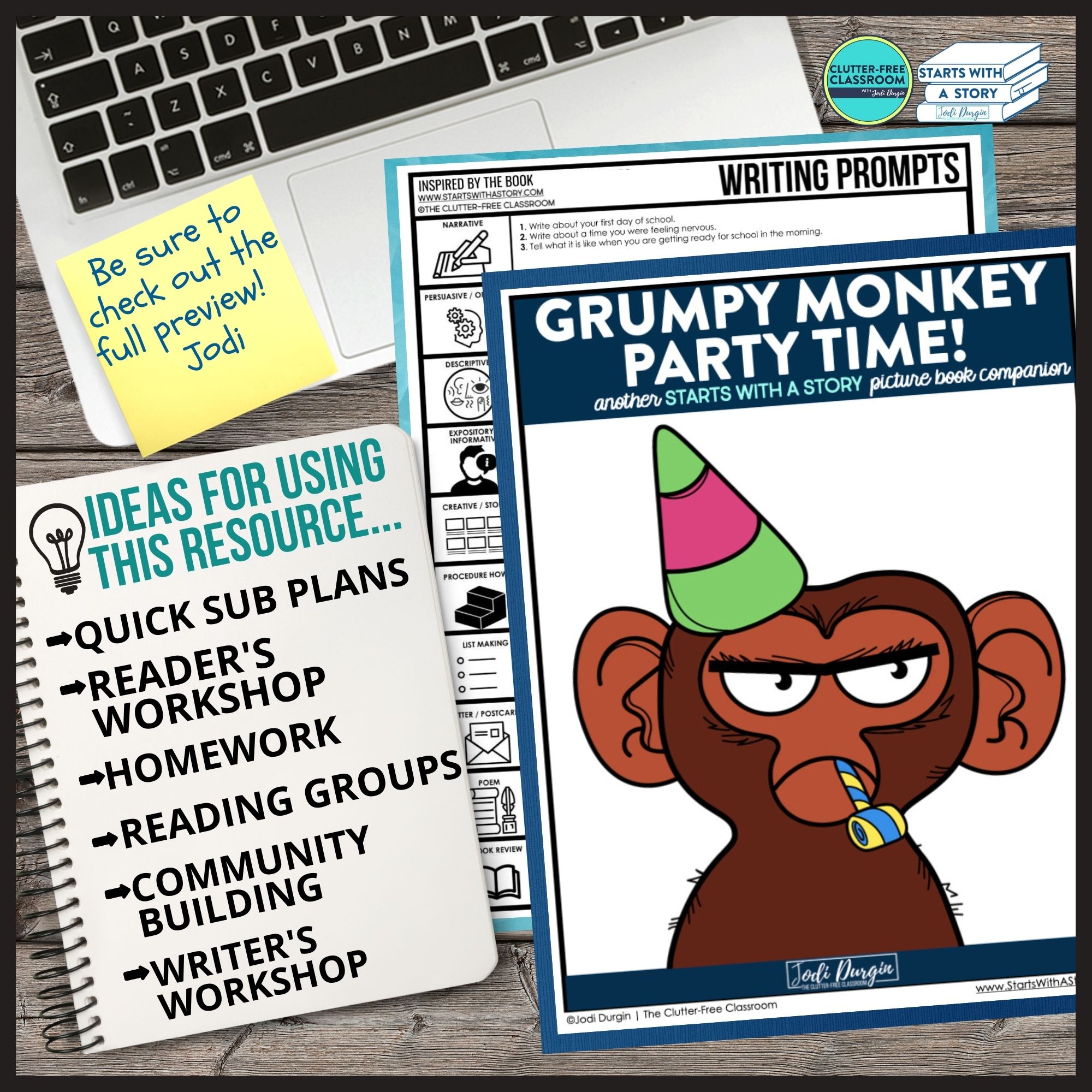 Grumpy Monkey Party Time! Activities and Lesson Plans for 2024 ...