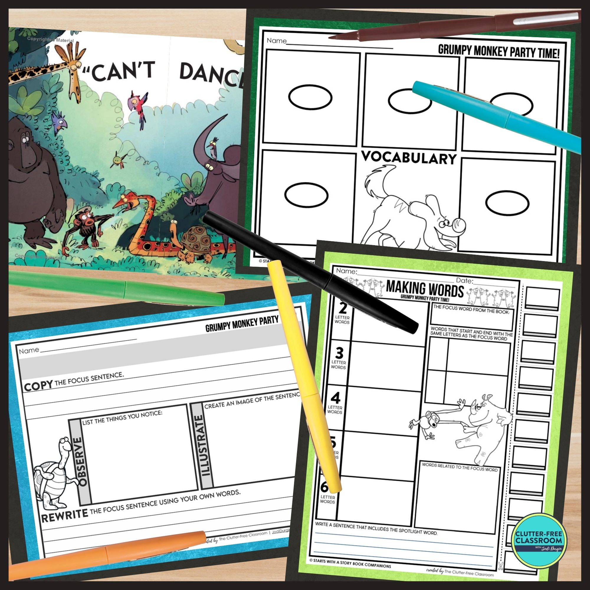 Grumpy Monkey Party Time! Activities and Lesson Plans for 2024 ...