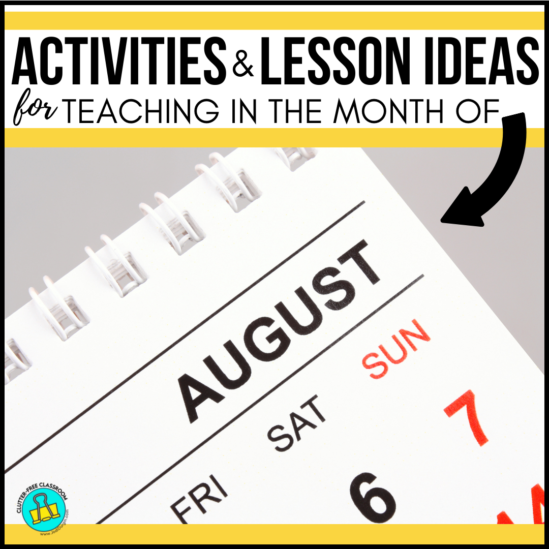 Teaching in August: Lesson Plan Ideas for Elementary Teachers - Teaching with Jodi Durgin and ...