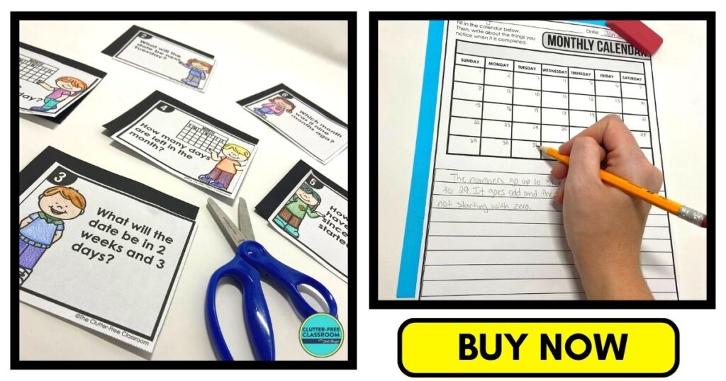 Calendar Activities for Elementary Students - 2025 - Teaching with Jodi ...