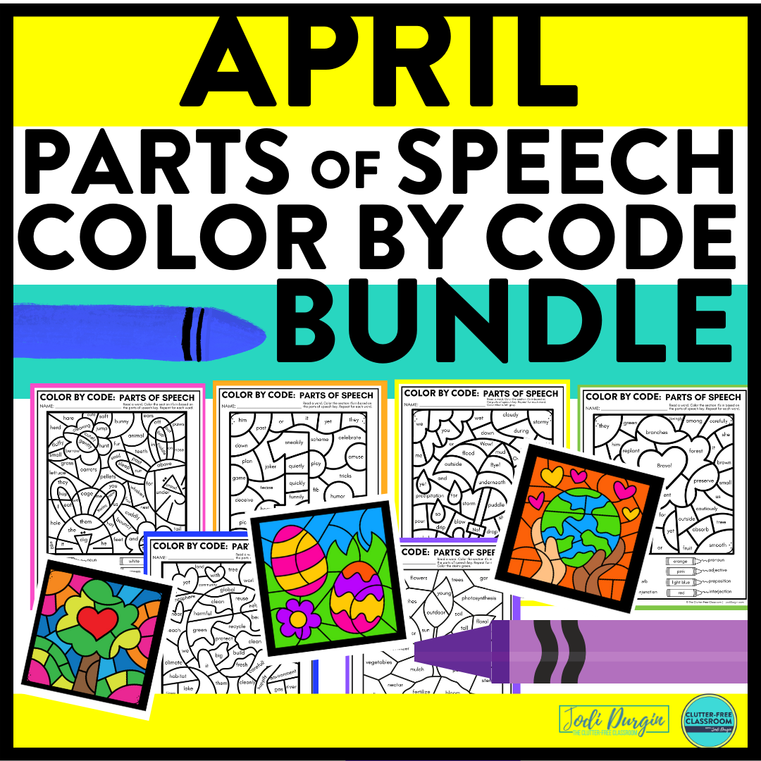 April Coloring: Elementary Color by Code Activities for 2026 - Teaching ...