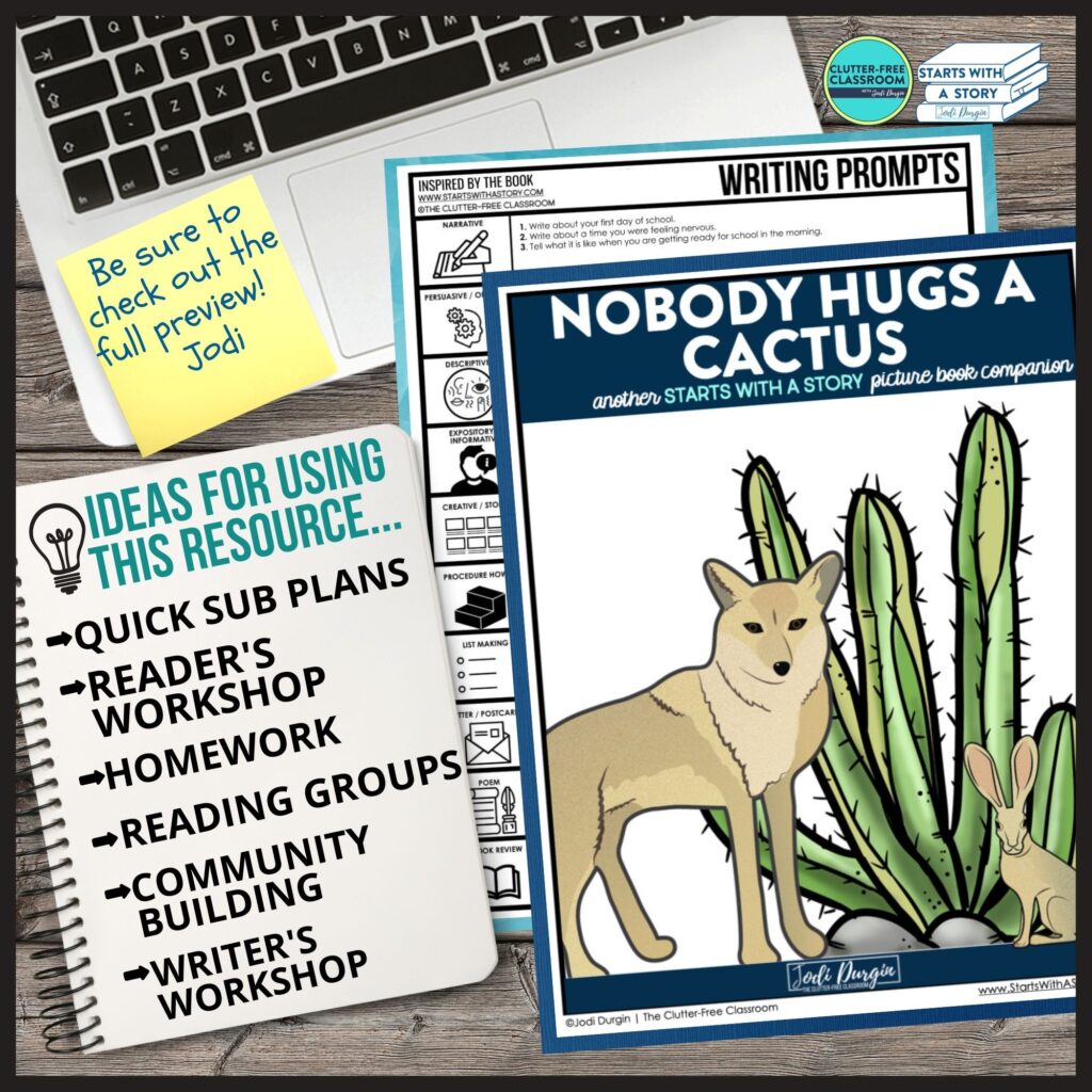 Nobody Hugs a Cactus Activities and Lesson Plans for 2025 - Teaching ...