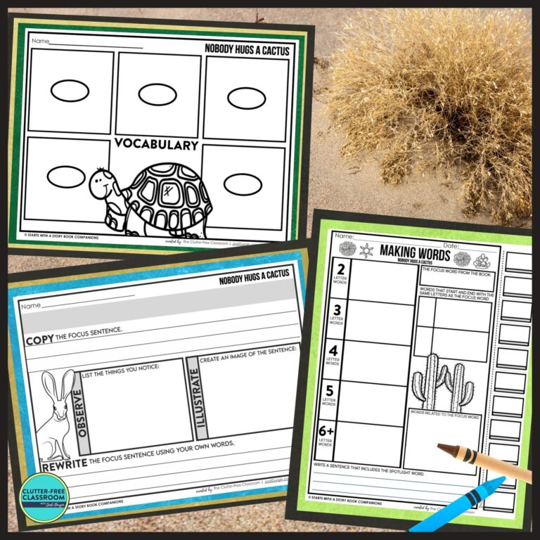 Nobody Hugs a Cactus Activities and Lesson Plans for 2025 - Teaching ...