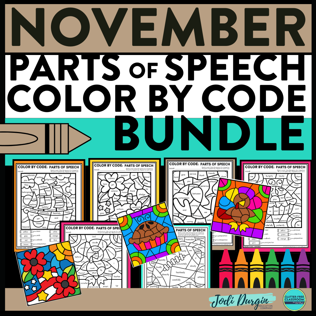 November Coloring: Elementary Color by Code Activities for 2025 ...